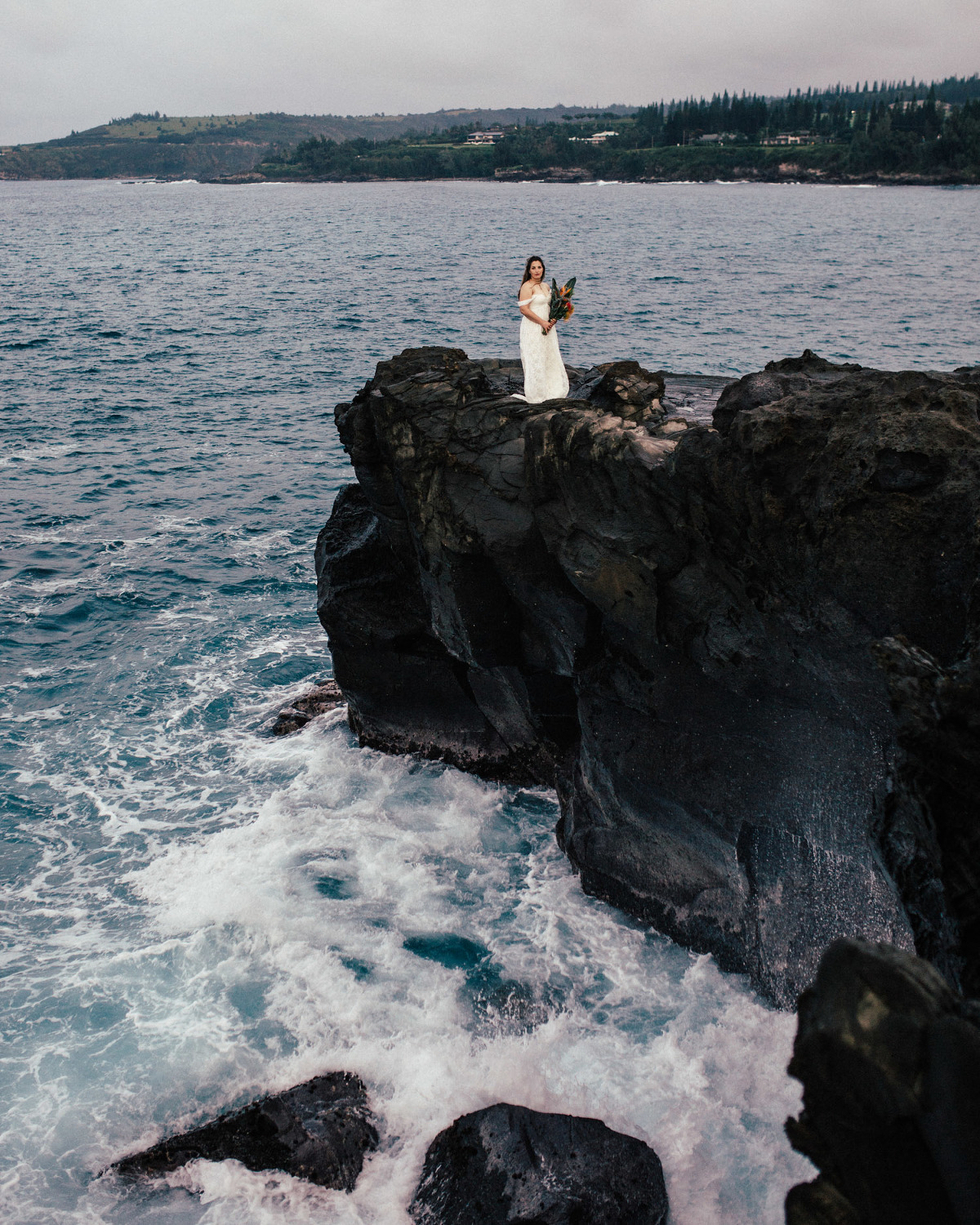 Seven Sacred Pools Waterfall Wedding Portraits // Hana Wedding Photog
