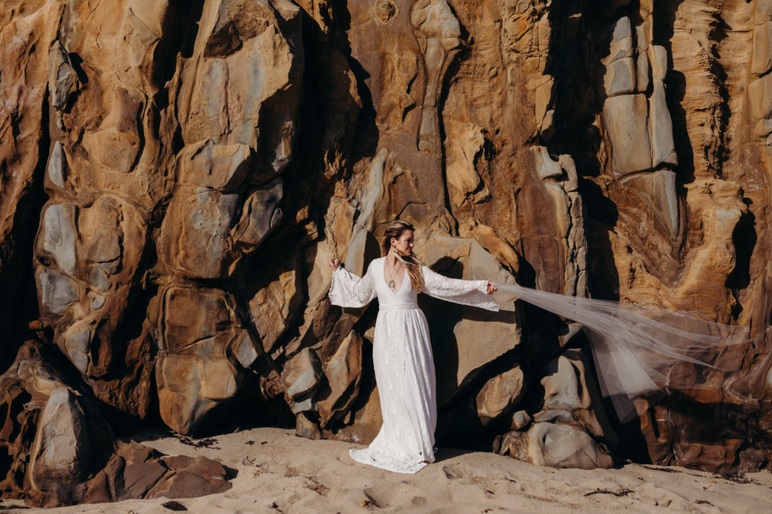 1970s Beachy Boho Bridal Fashion - Melissa Ergo Photography - Santa ...